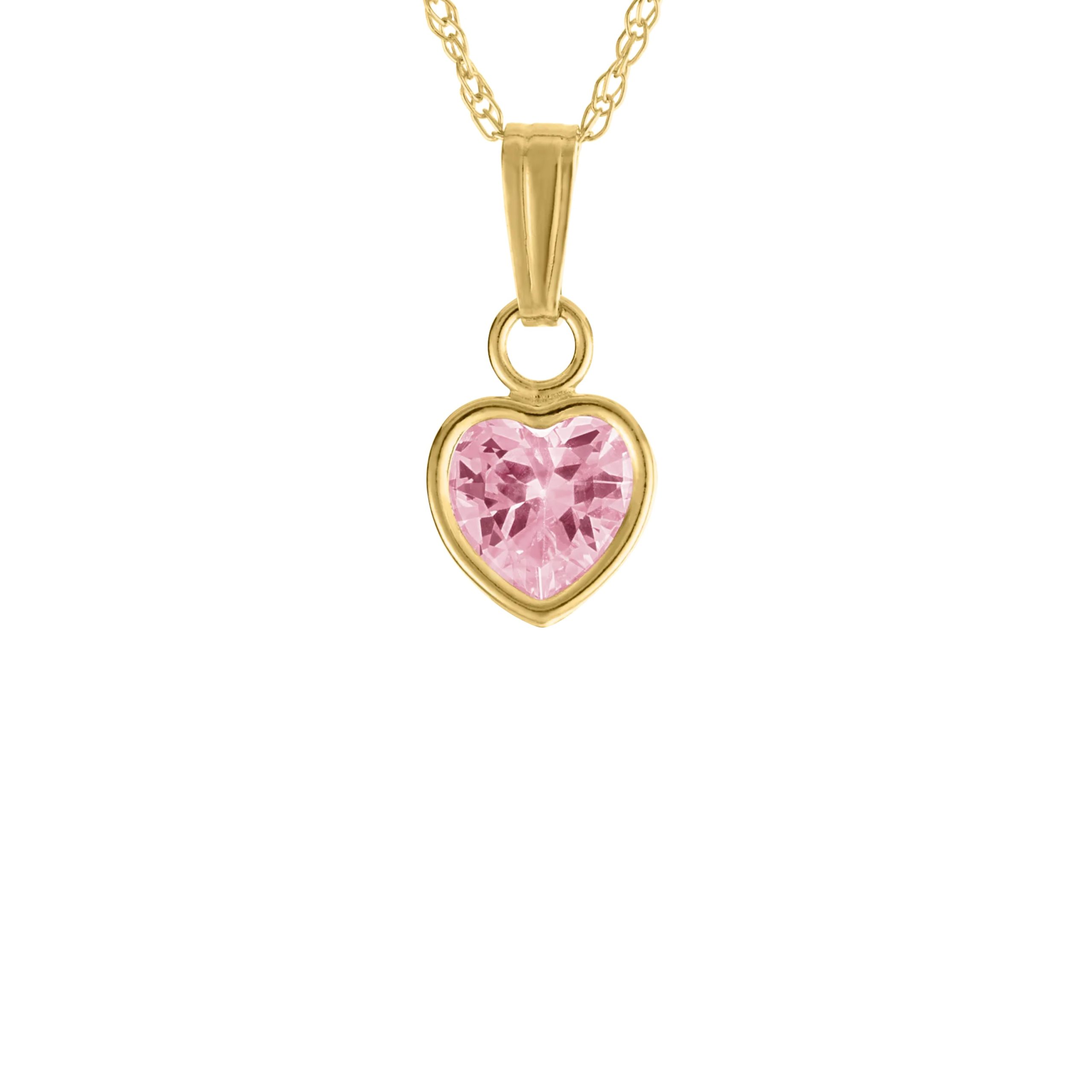 Children's 14k gold heart necklace store